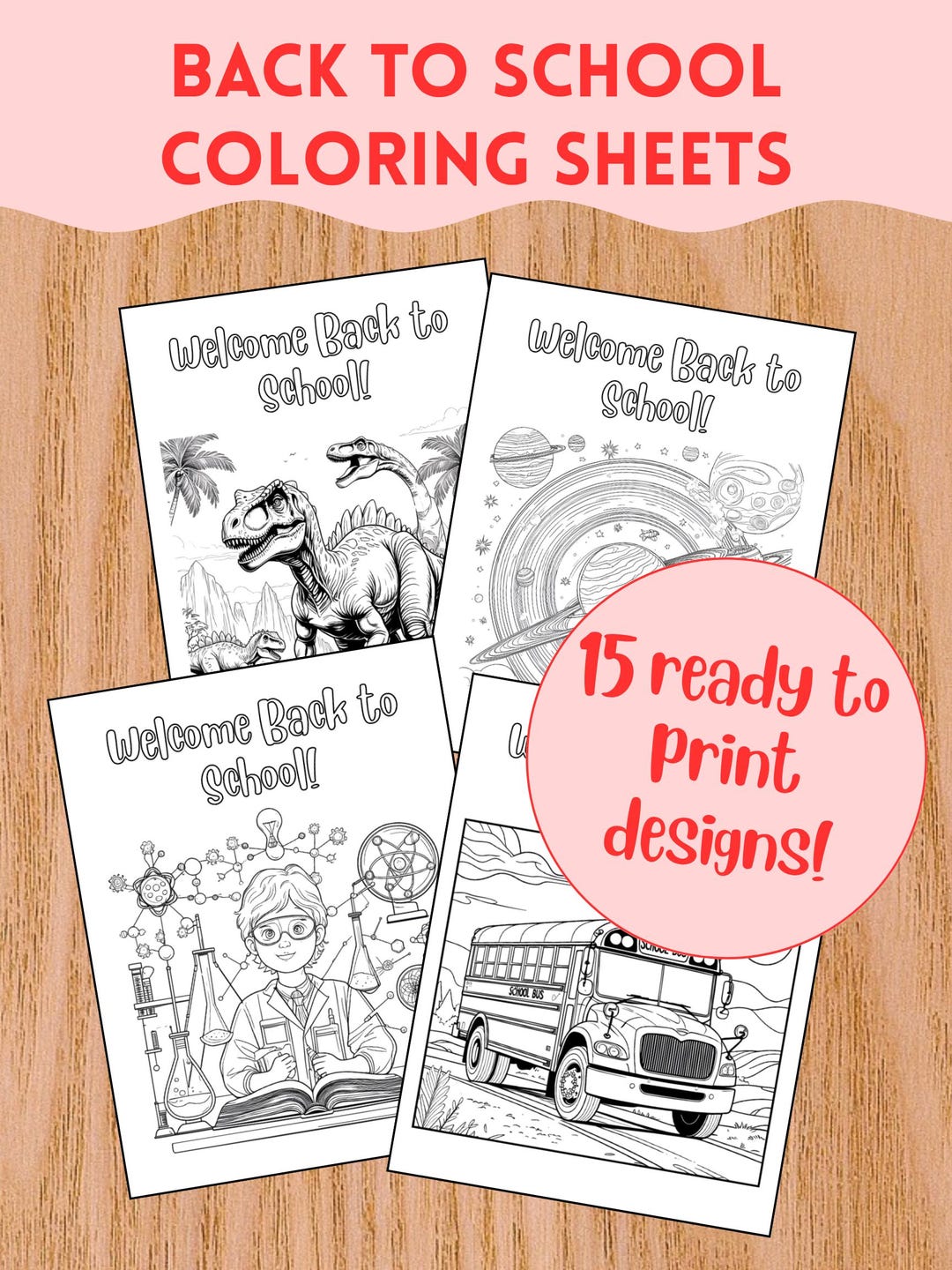 Back to School Coloring Sheets for Elementary School - 15 Ready to ...