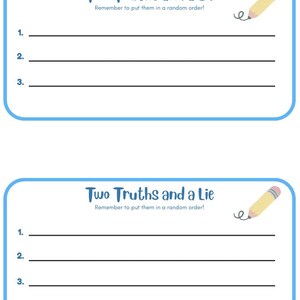 Two Truths & A Lie Classroom Activity - Community Building Ice Breaker ...