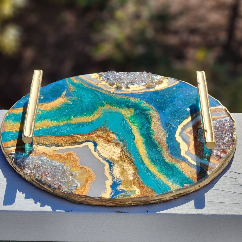 Geode Resin Tray - Etsy