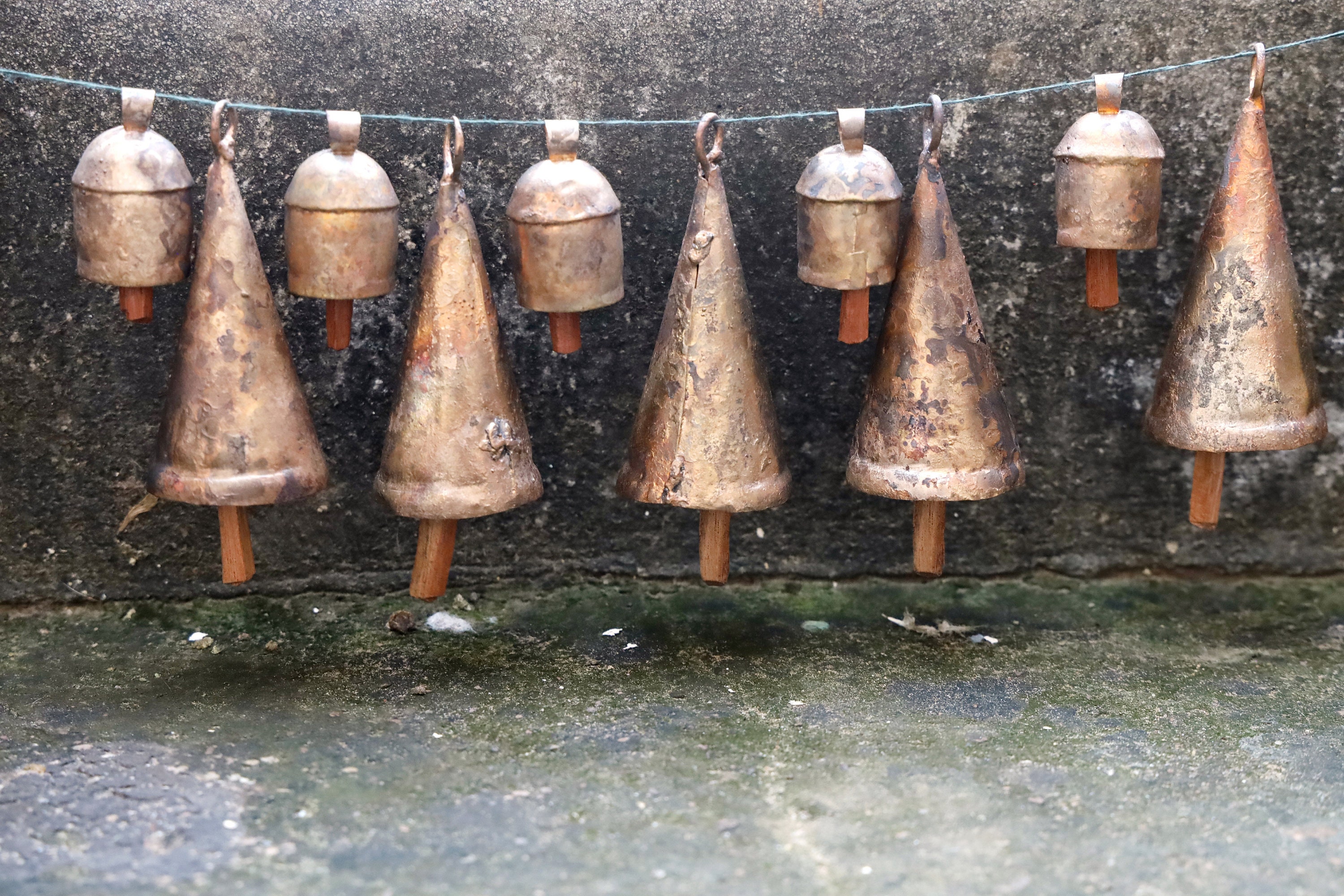 Farmhouse Rustic Bells Charms for Wind Chimes Gold Bell Garland - Etsy