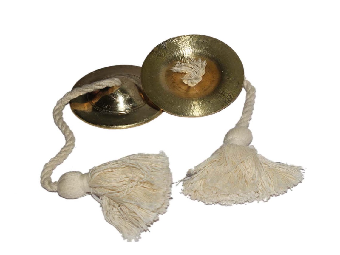 Handmade Pure Brass Manjeera Cymbal Hand Percussion Indian Musical ...