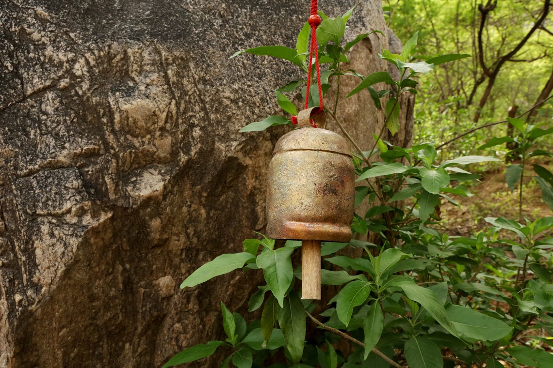 Cow Bell Wind Chime for Front Porch Decor – Rustic Farmhouse Door ...