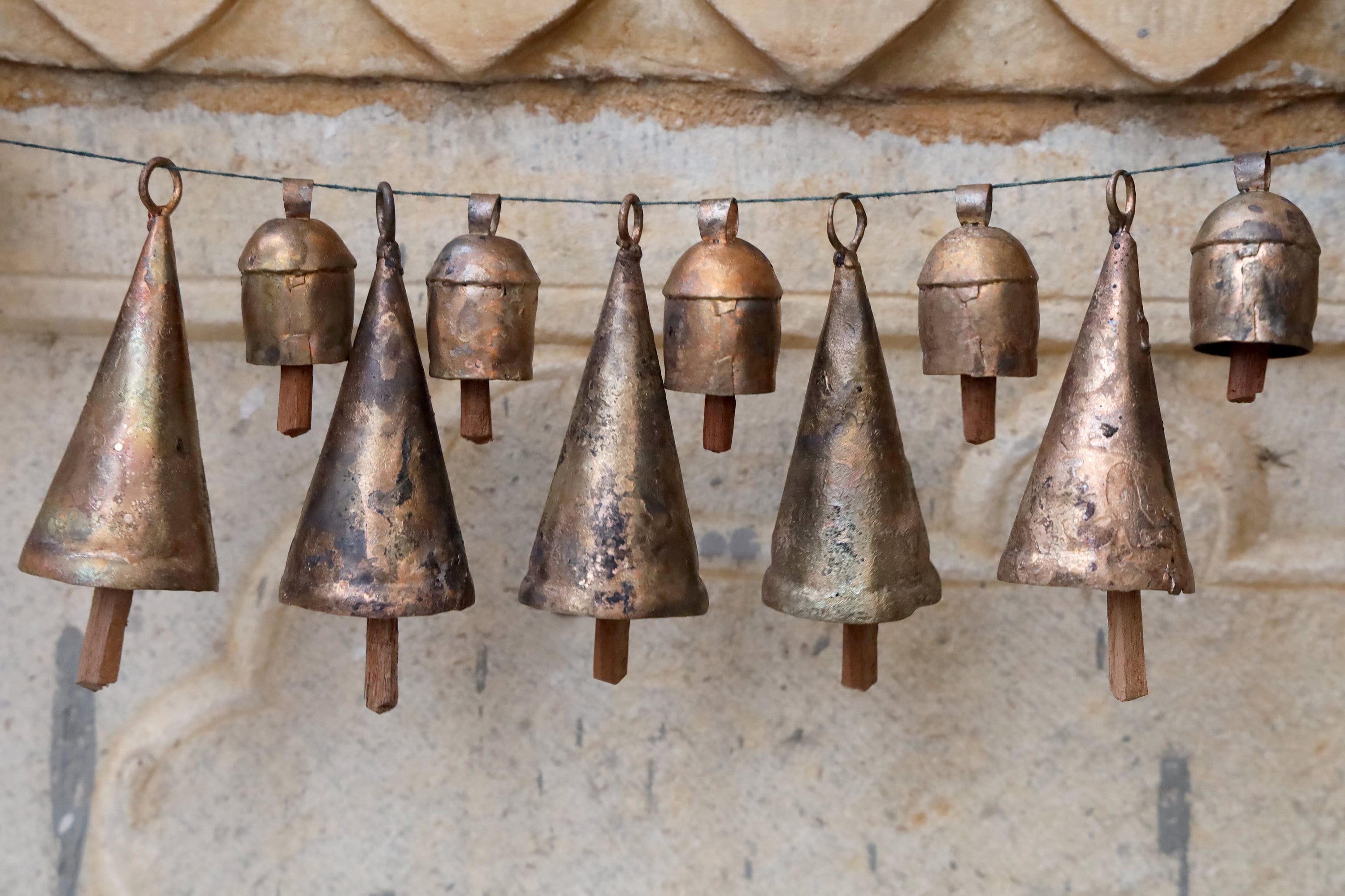 Farmhouse Rustic Bells Charms for Wind Chimes Gold Bell Garland - Etsy