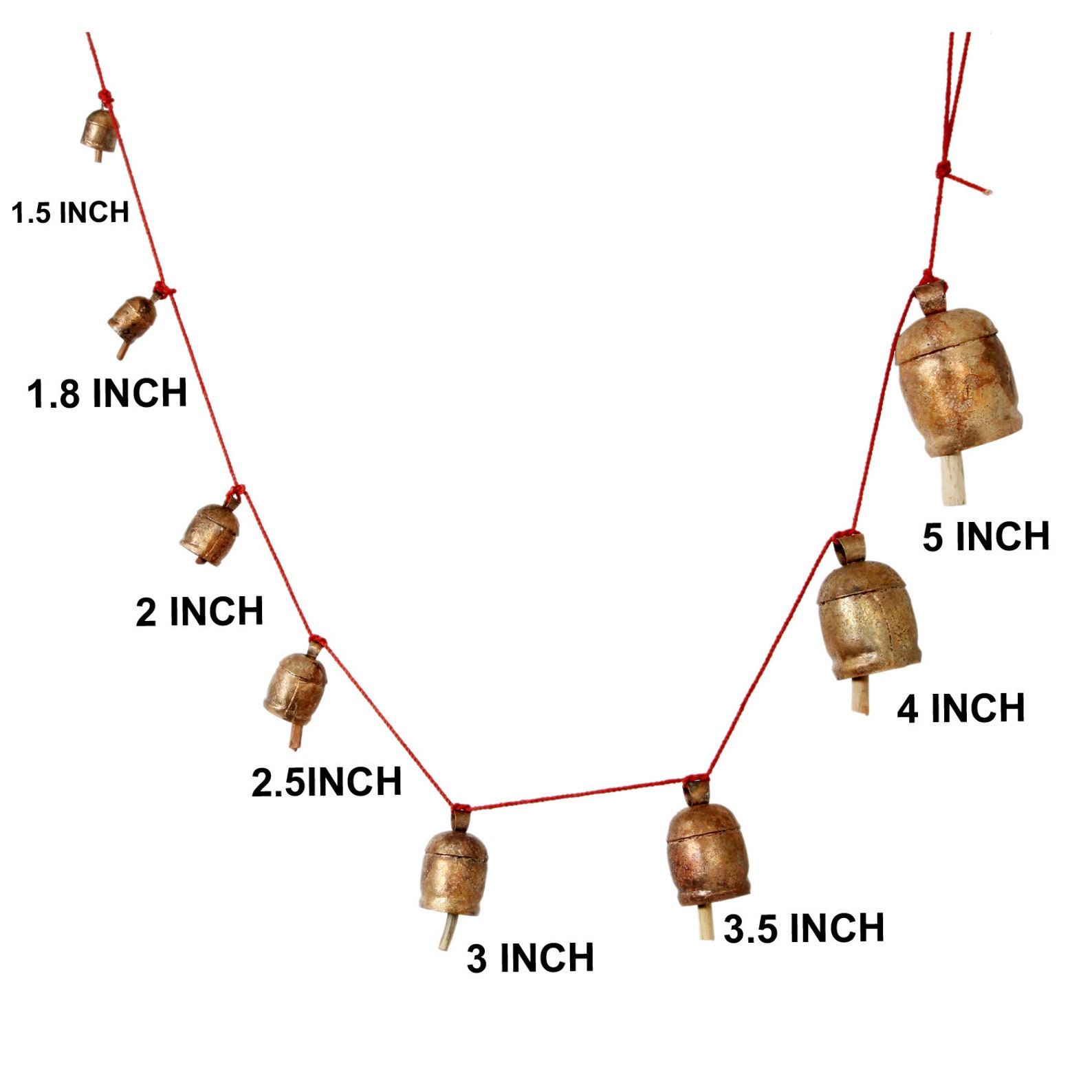 8 Different Size Rustic Witch Bells for Crafts Garland for - Etsy