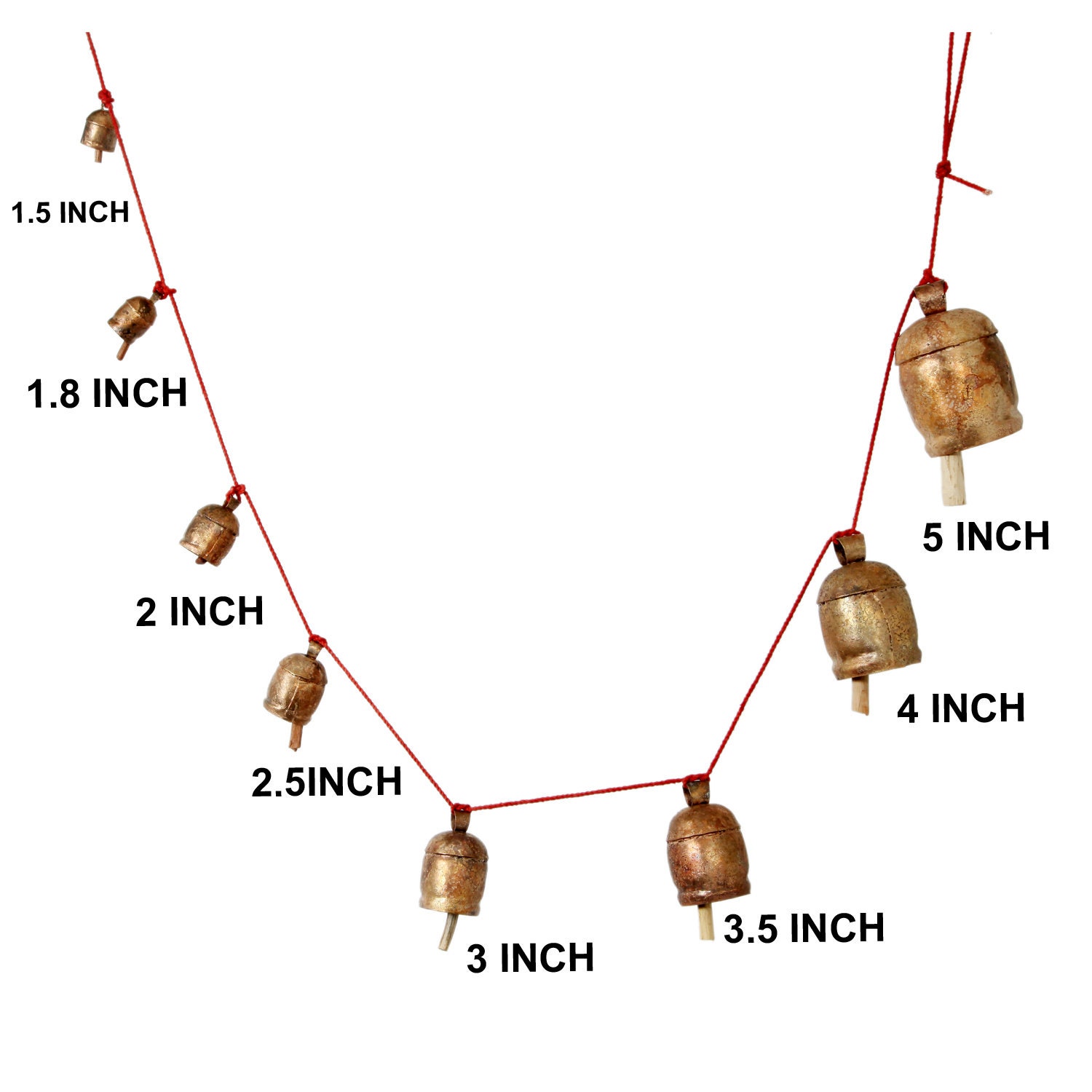8 Different Size Rustic Witch Bells for Crafts Garland for - Etsy