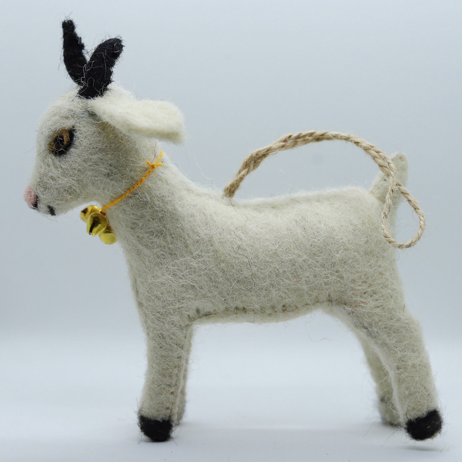 Handmade Needle Felt Goat Toy Christmas Gift Felt Ornaments Christmas ...
