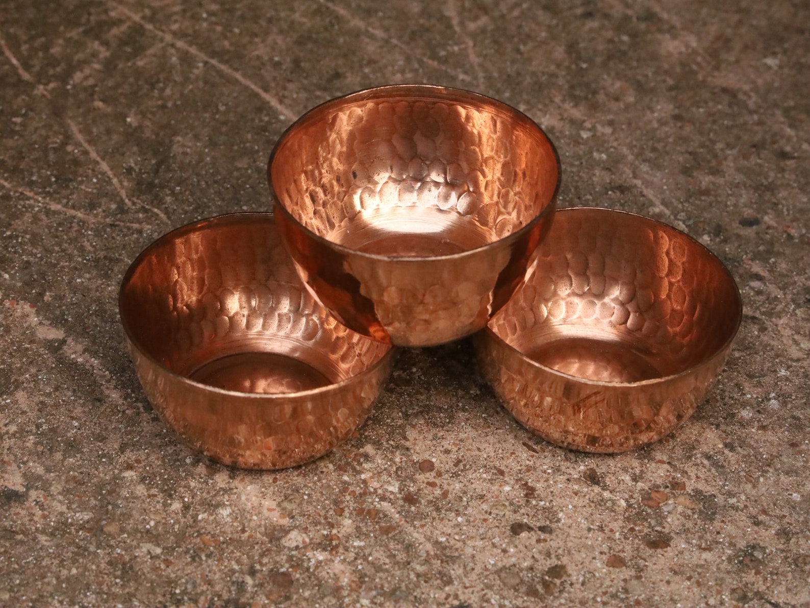 Handmade Copper Tea Light Holder Set of 3 Votive Holders - Etsy
