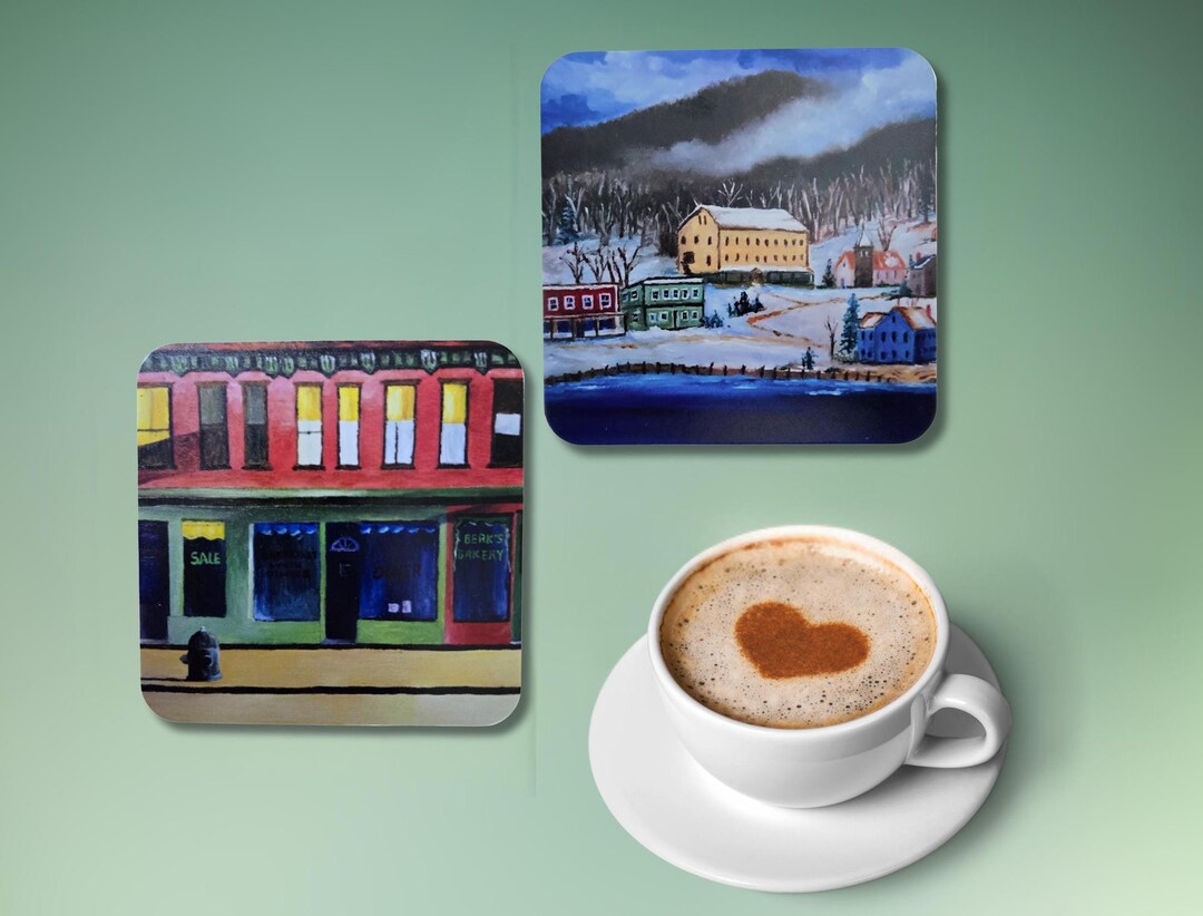 Edward Hopper Sunday Street, Winter Mountain Village Pulpboard Art ...