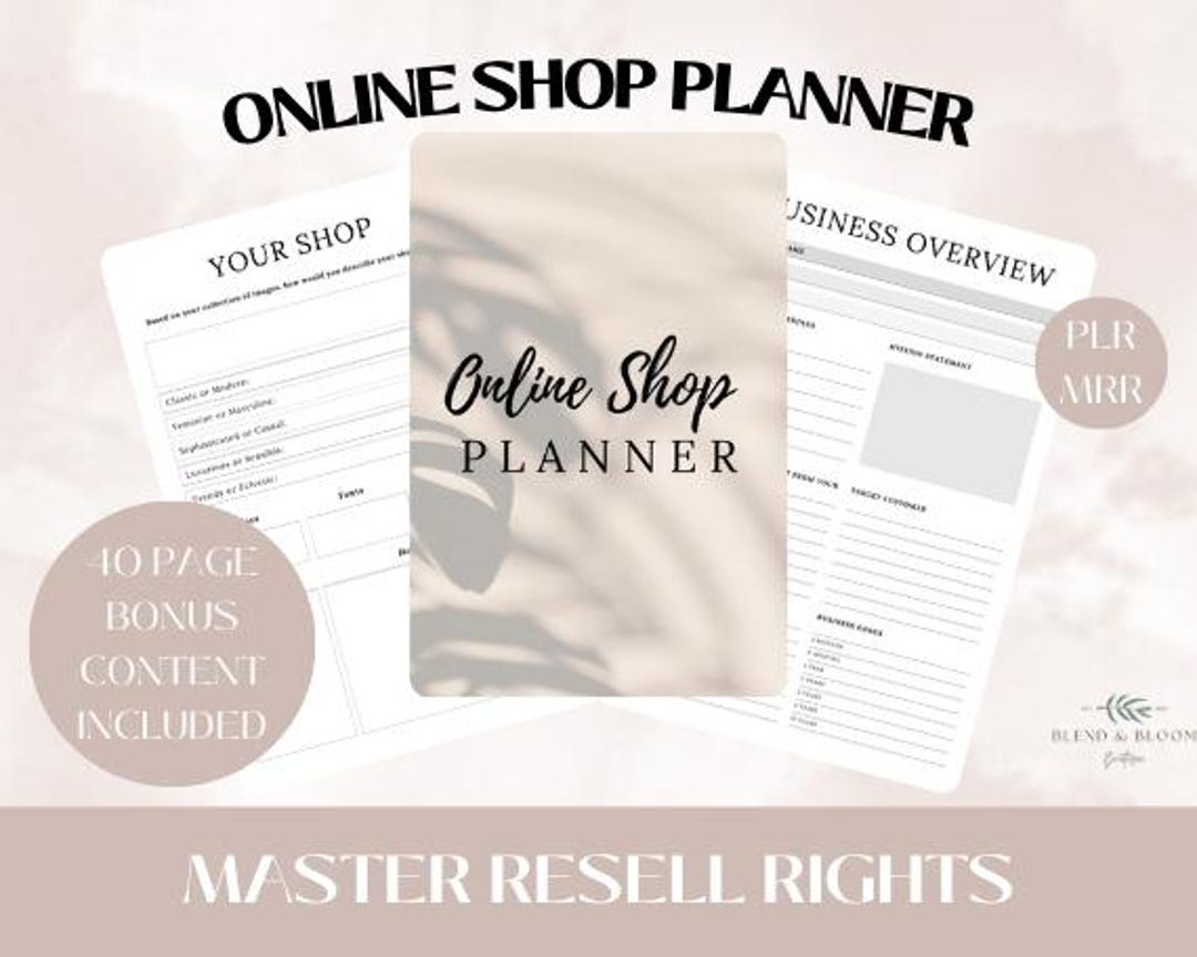 Online Shop Planner Template Canva Template Etsy Mockups Bonus Content ...