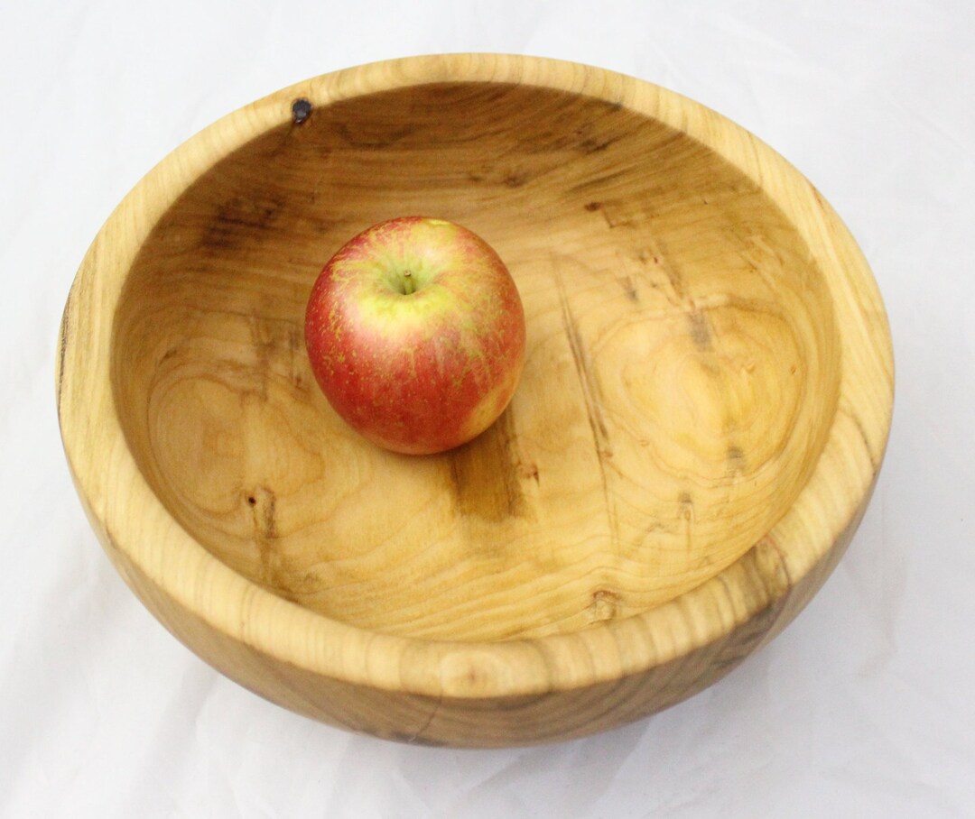 Cherry Wood Bowl 9 X 3.5 - Etsy