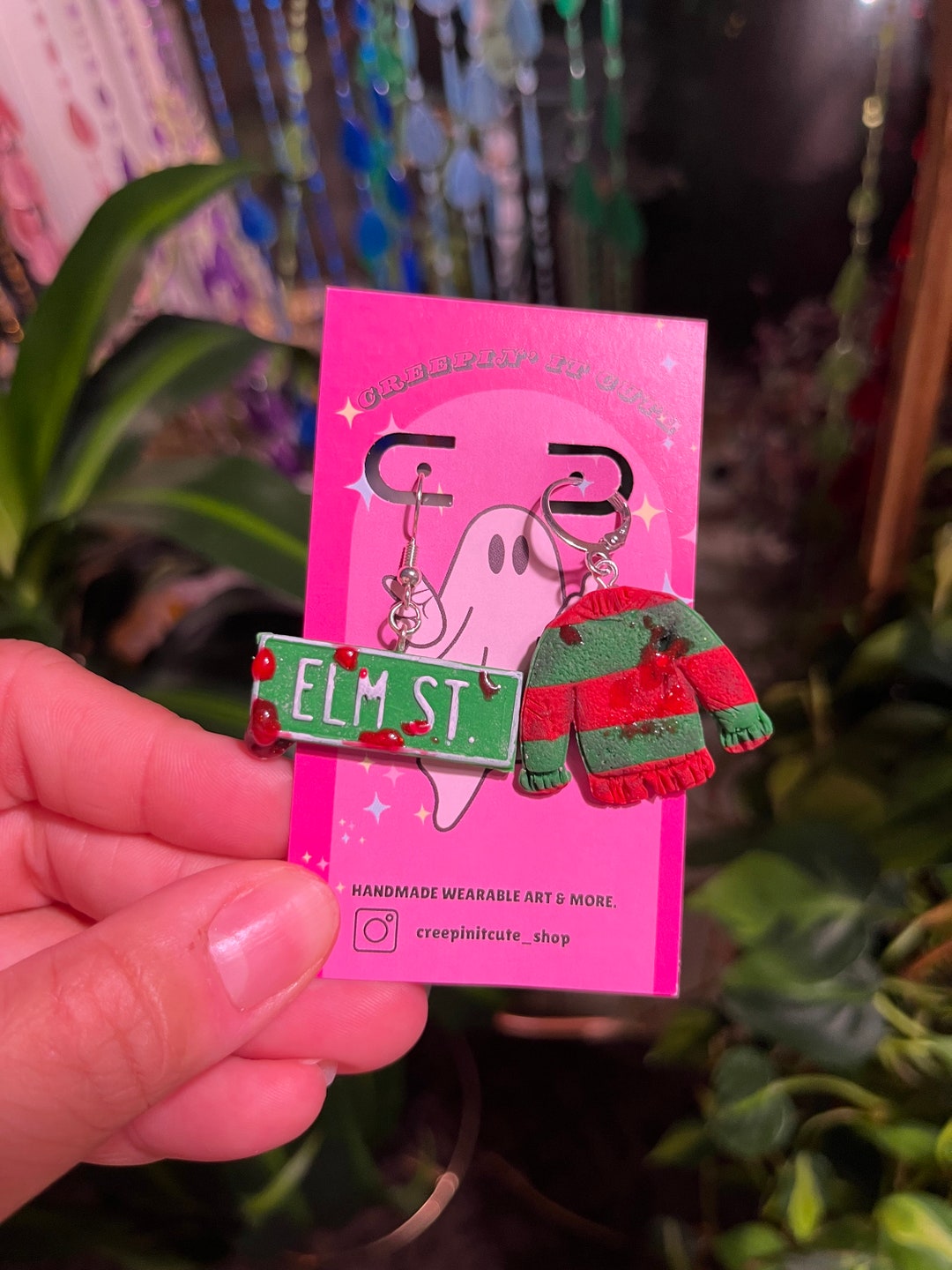 Nightmare Horror Movie Slasher Polymer Clay Earrings - Etsy