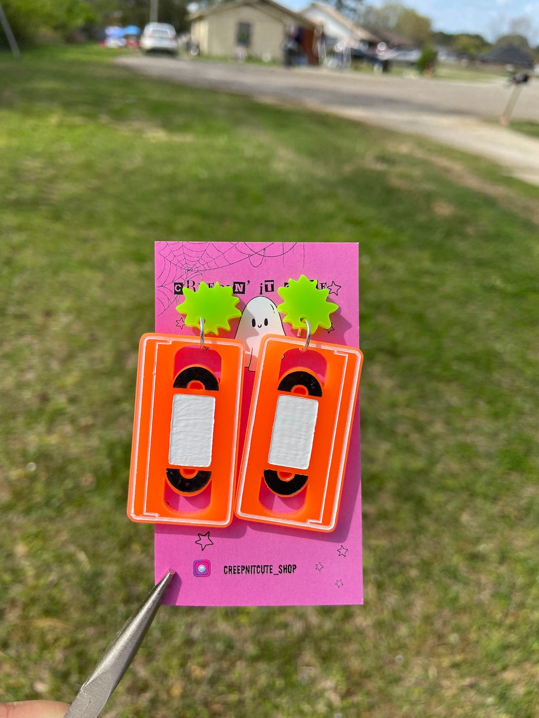 90s Baby VHS Tape Acrylic Stud Dangle Earrings - Etsy