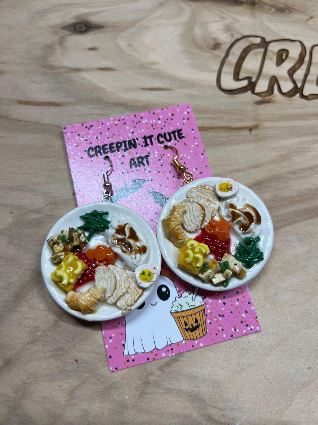 Thanksgiving/christmas Holiday Food Plate Polymer Clay Food Dangle ...