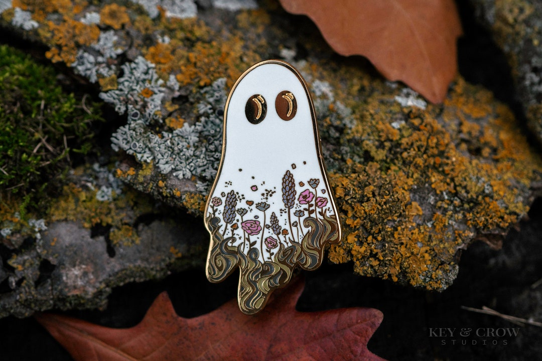 Garden Ghost Hard Enamel Pin - Tastefully Spooky Collection | Cute ...
