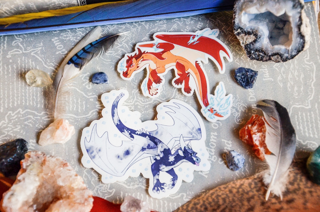 Peril & Whiteout Stickers | Wings of Fire | Dragons | Nightwing ...