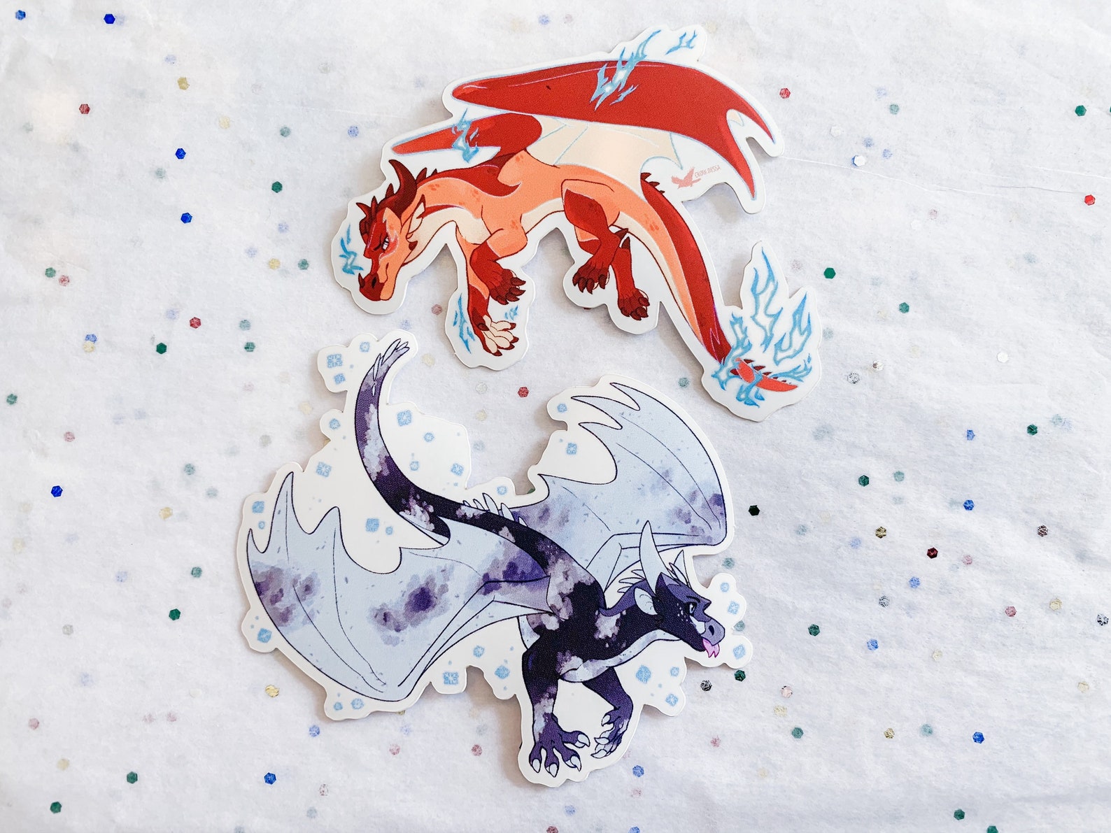 Peril & Whiteout Stickers Wings of Fire Dragons - Etsy
