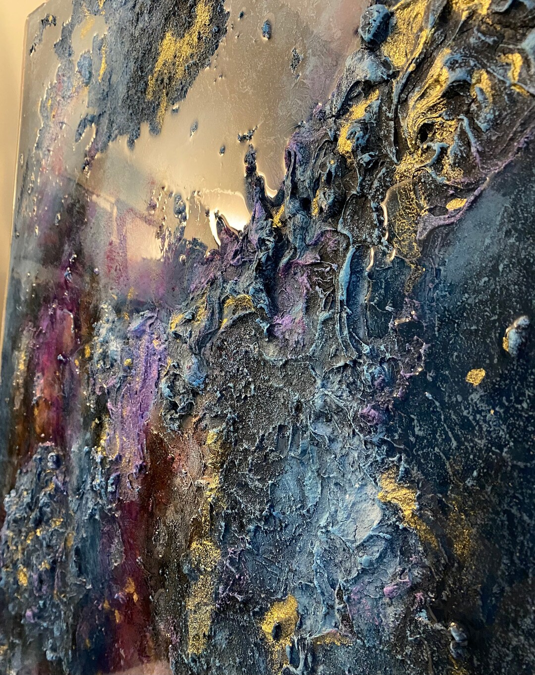 Abstract 3D Textured Painting Epoxy Resin Wall Art Home - Etsy