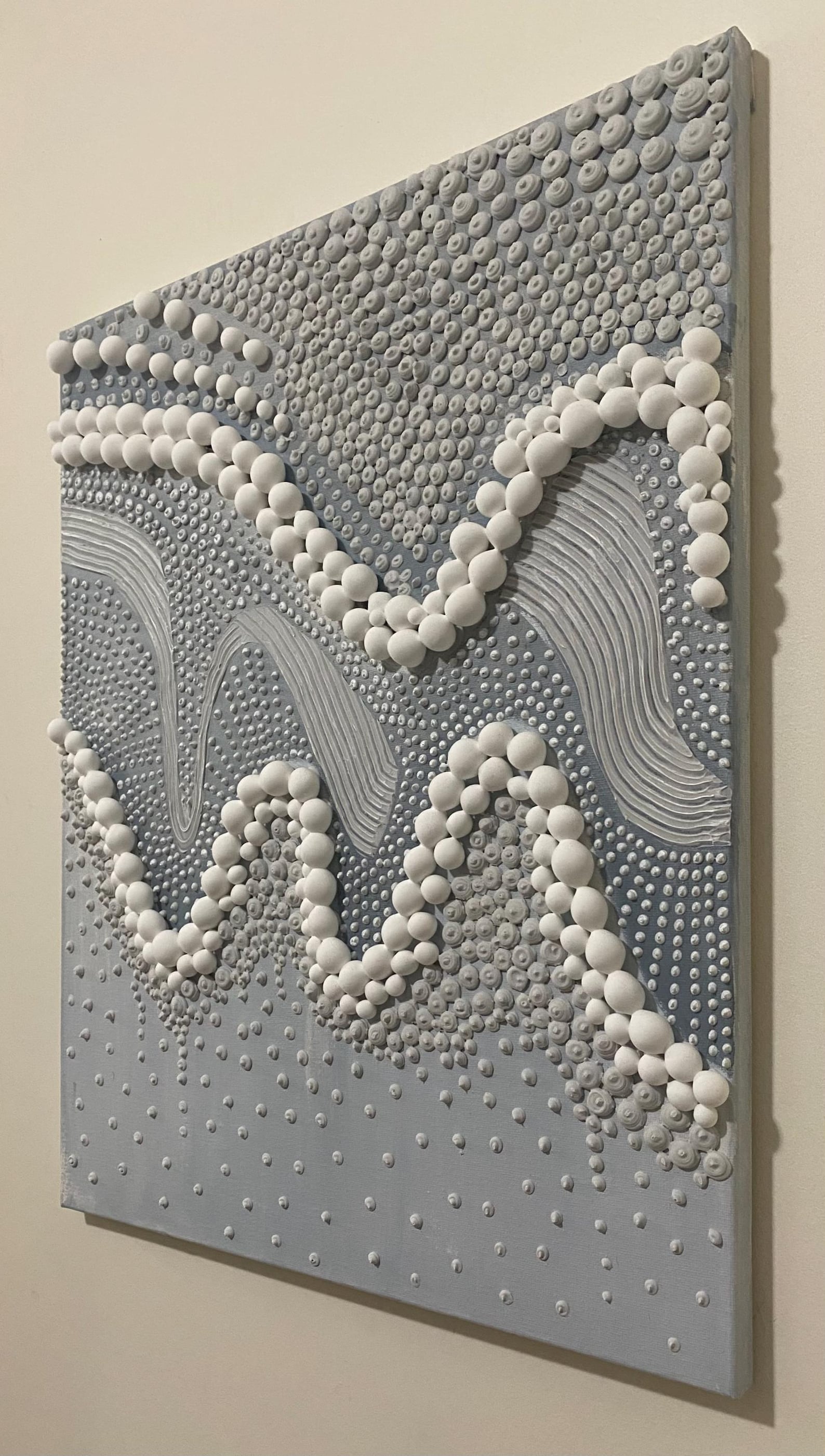 Textured 3D Abstract Acrylic Painting, Minimalist Sculptured Art, Wabi ...