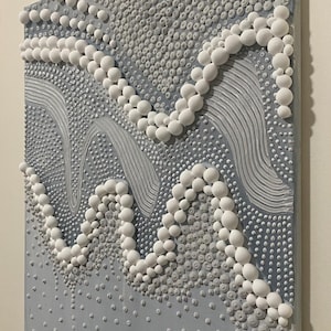 Textured 3D Abstract Acrylic Painting, Minimalist Sculptured Art, Wabi ...