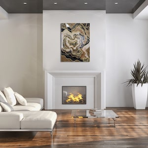 Abstract 3D Geode Inspired Painting, Geodes Crystals Wall Art, Home ...