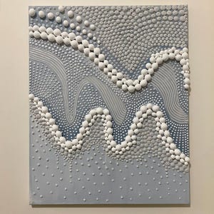 Textured 3D Abstract Acrylic Painting, Minimalist Sculptured Art, Wabi ...