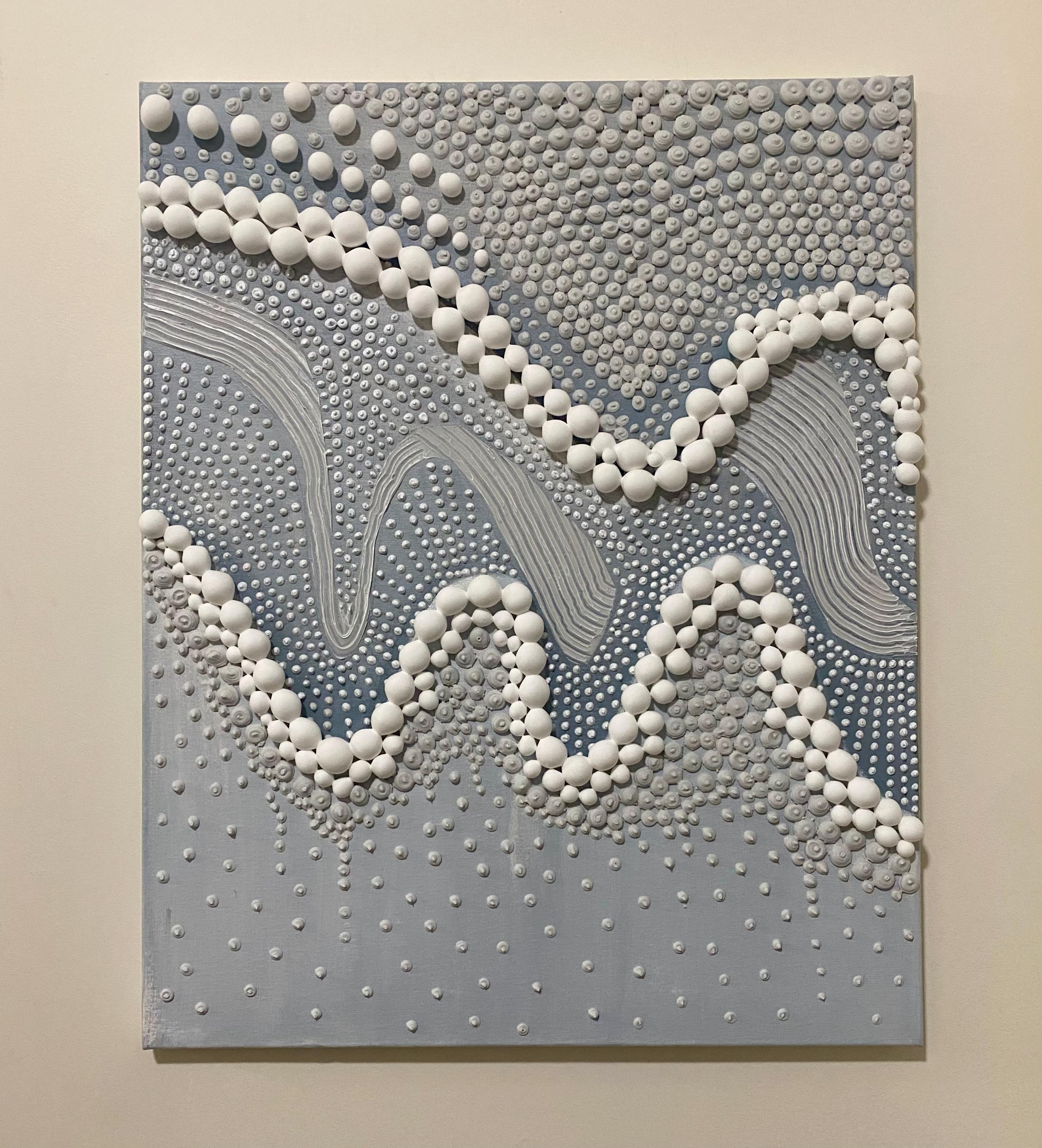 Textured 3D Abstract Acrylic Painting, Minimalist Sculptured Art, Wabi ...