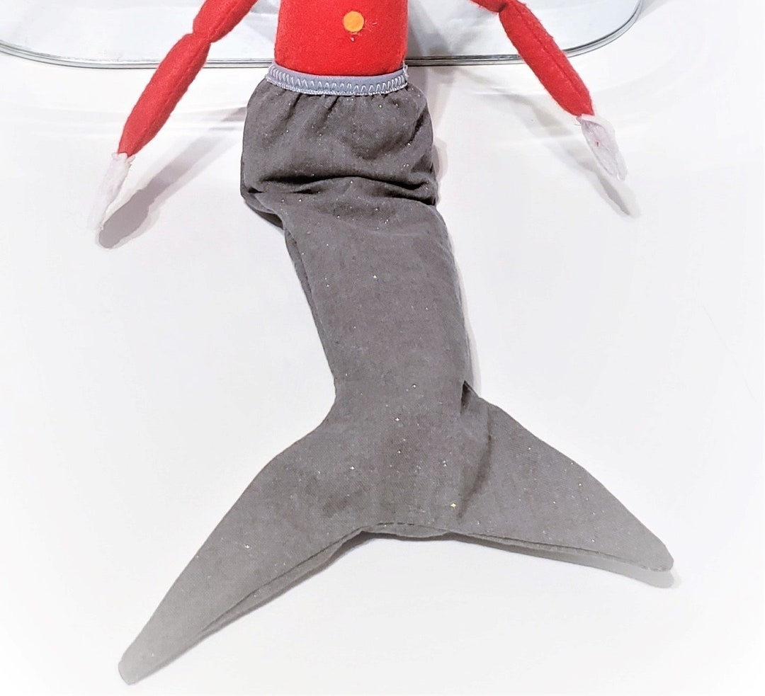 Christmas Elf Shark Tail: Sparkle Grey Cotton Elf Costume - Etsy