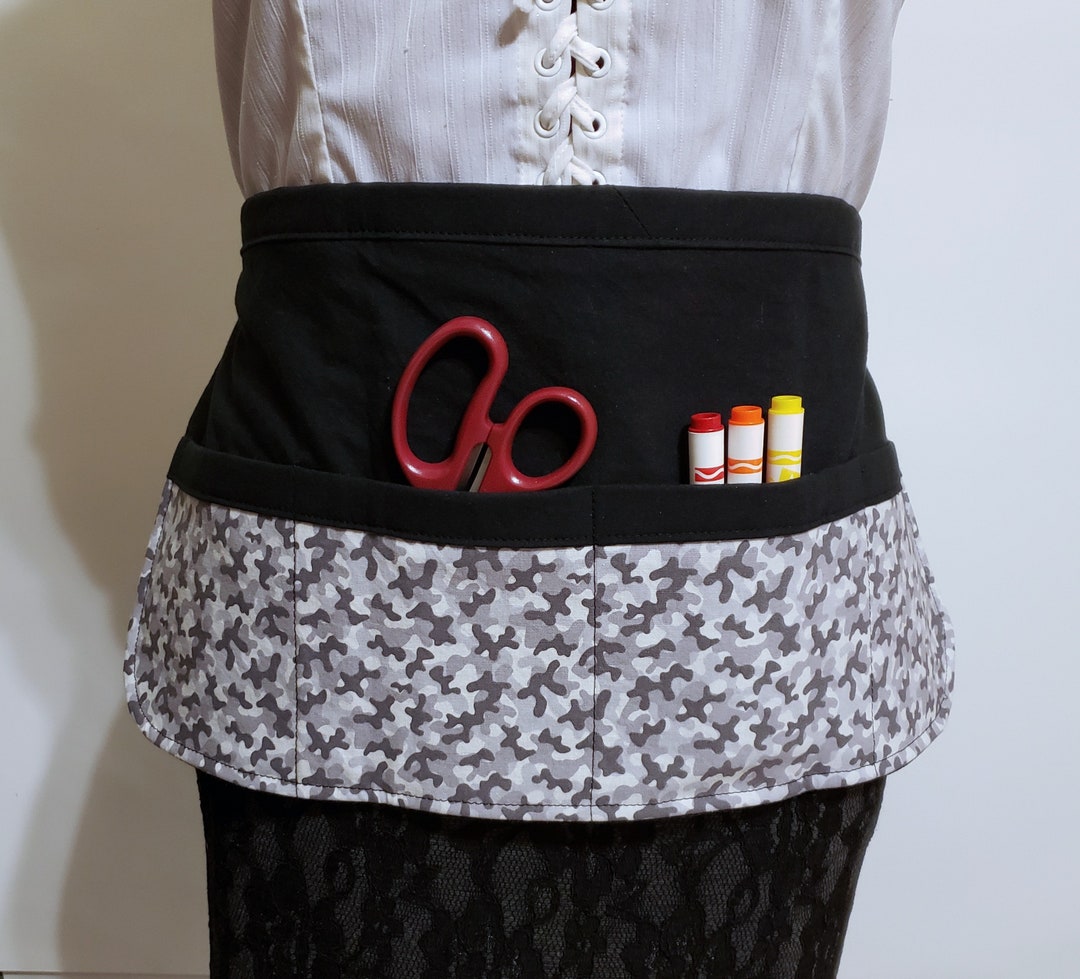 Grey Camo Teacher Apron, Daycare Apron, Utility Apron, Tool Apron ...