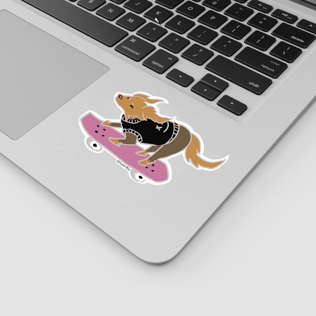 Skateboarding Dog Sticker | Glossy, Water Resistance, Die Cut - Etsy