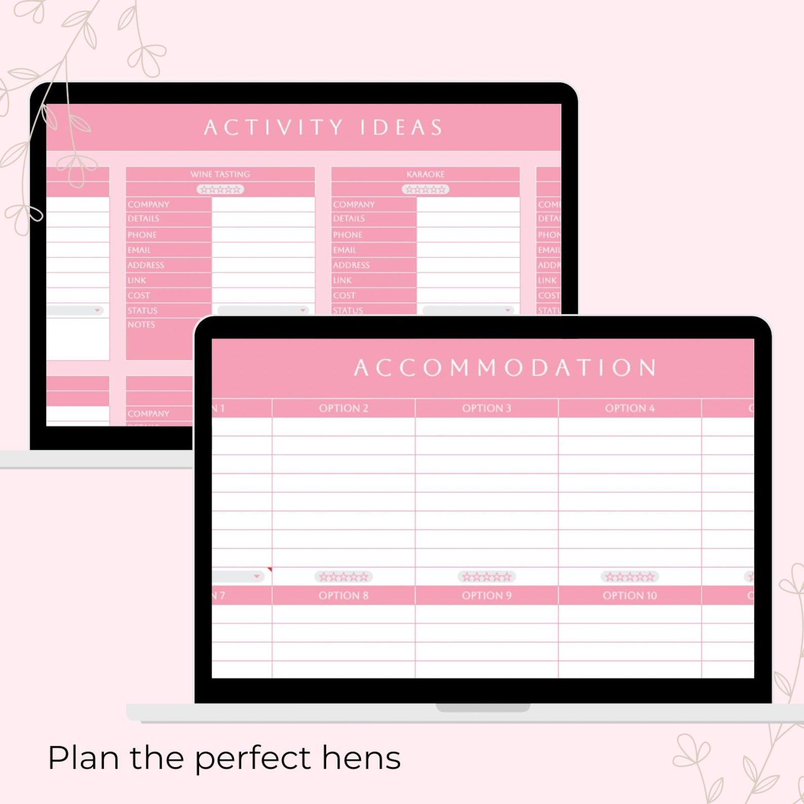 Ultimate Bachelorette Planning Spreadsheet: Hens Planning, Guest List ...