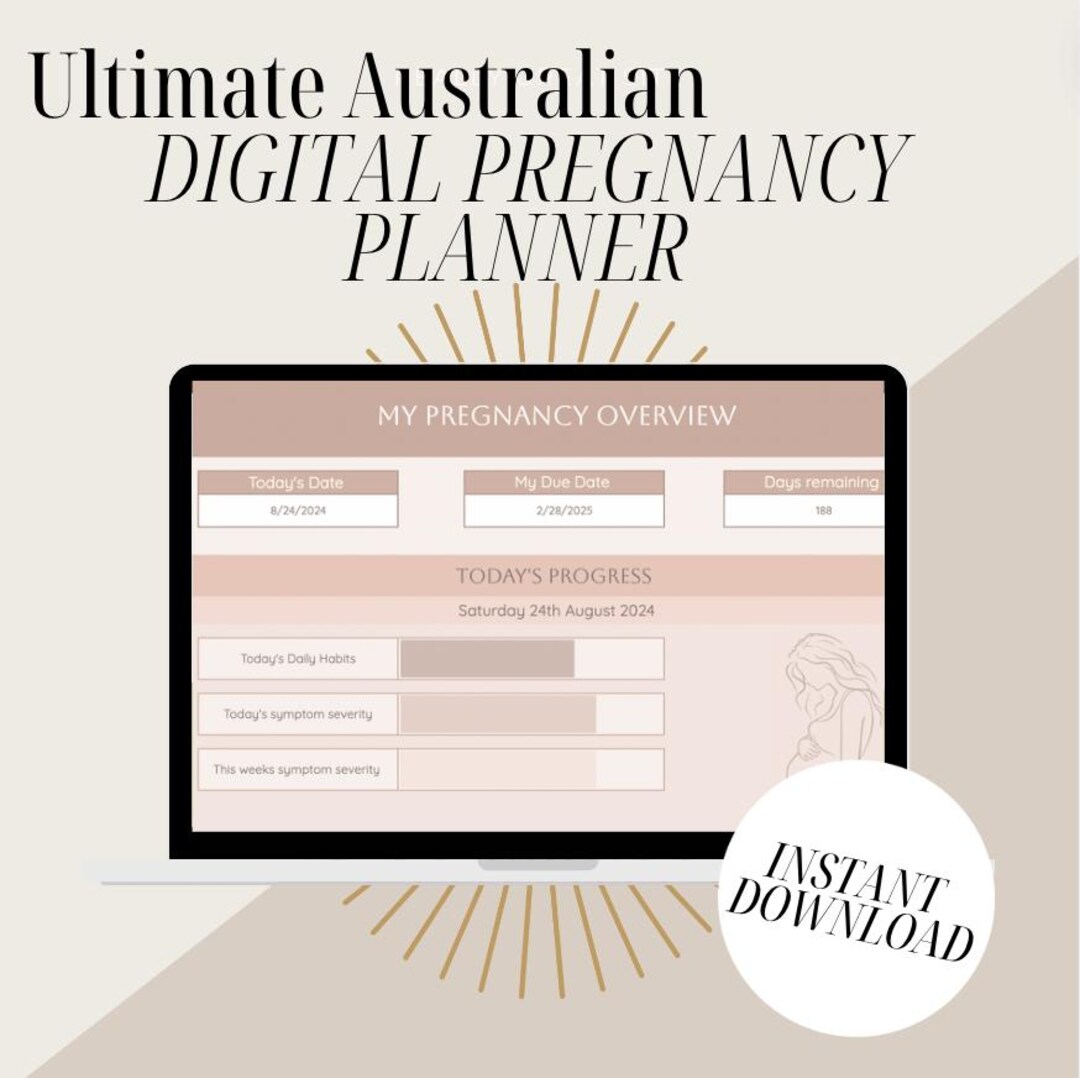 Ultimate Australian Digital Pregnancy Planner. All in One Template for ...