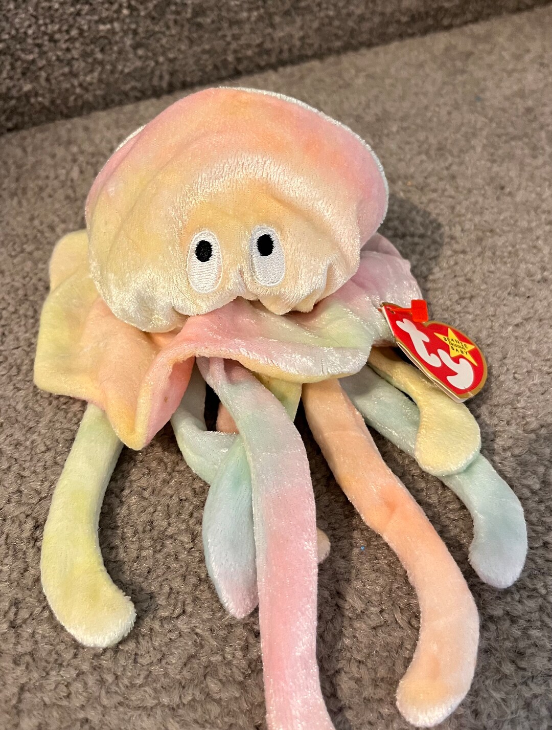 TY Beanie Baby 1998 goochy the Jelly Fish Multiple Errors and Rarities ...