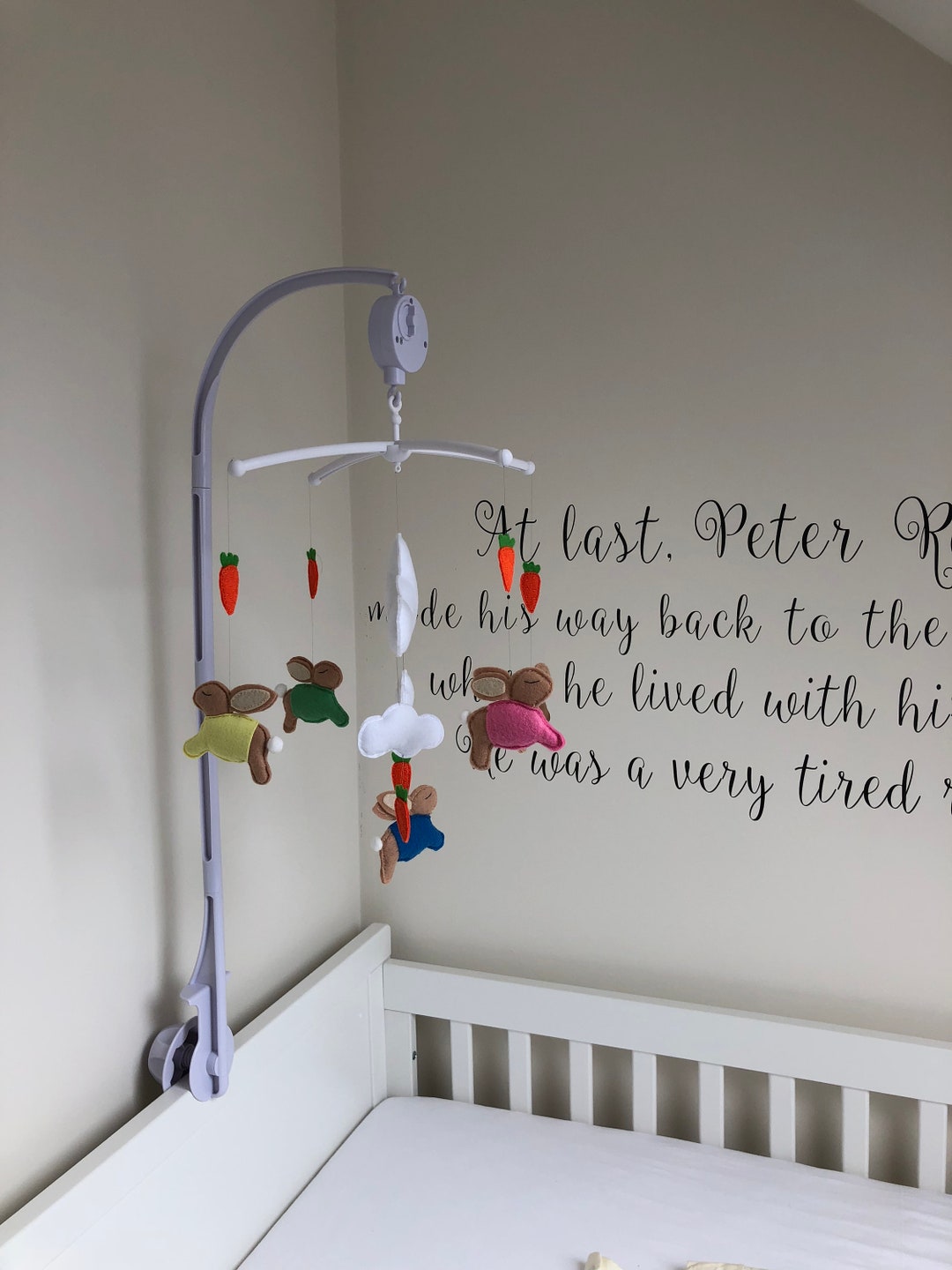 Handmade Peter Rabbit Theme Mobile With Musical Arm - Etsy