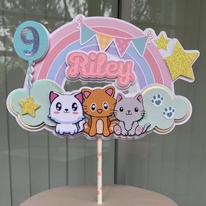 Kitten Cake Topper/cats Party Decorations/kitten- Cats Favors/cats ...