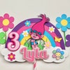 Trolls Theme Cake Topper, Simple Trolls Cake Topper, Personalized Cake ...