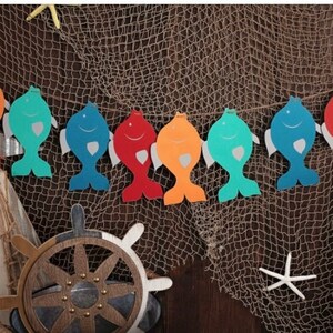 Fish Banner/ Fishing Birthday Banner/fish Garland/fishing - Etsy