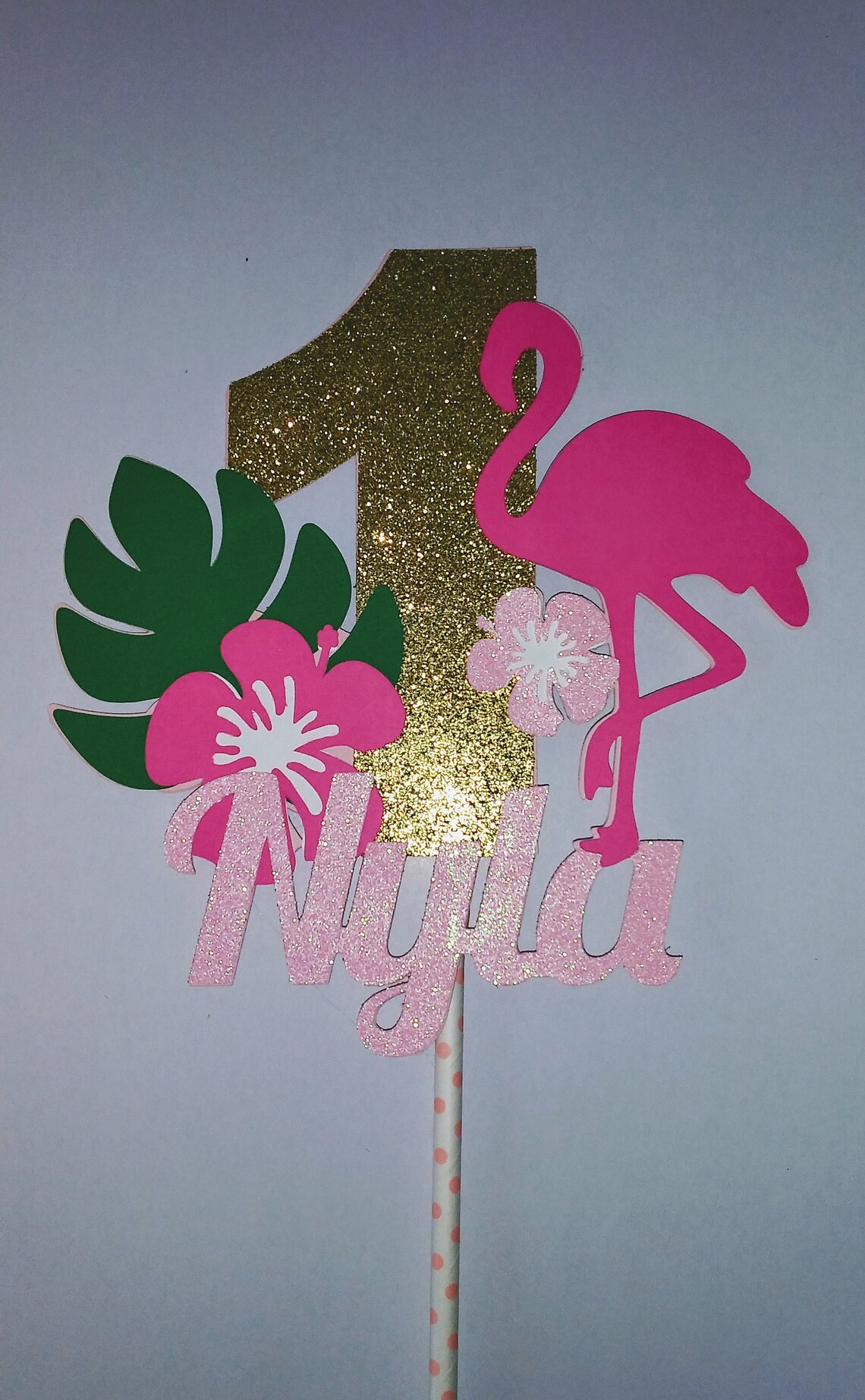 Flamingo Cake Topper/ Flamingo Party Decorations/ Tropical - Etsy