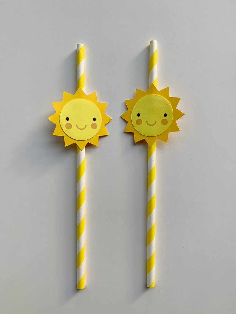 My Little Sunshine Straws/sunshine Straws/ Little Sunshine Party Decor ...