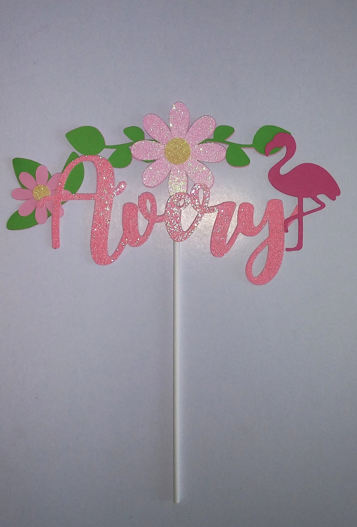 Flamingo Cake Topper/ Flamingo Party Decorations/ Tropical - Etsy