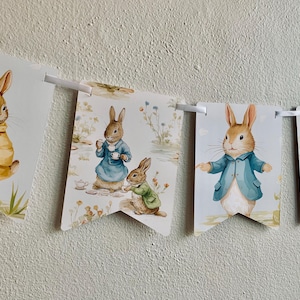 Petter Rabbit Garland/ Petter Rabbit Banner/ Beatriz Potter & Peter ...