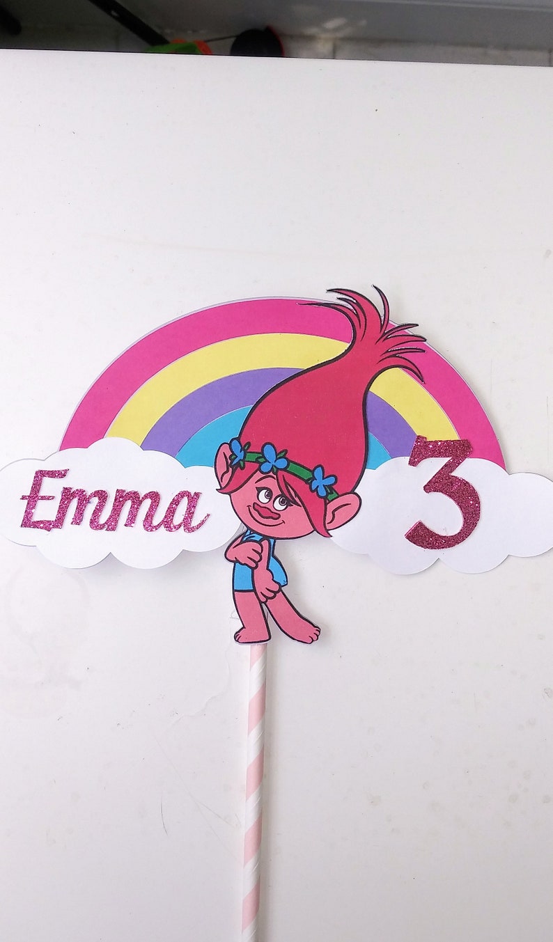 Trolls Cake Topper/ Trolls Party Decorations/ Trolls Birthday - Etsy