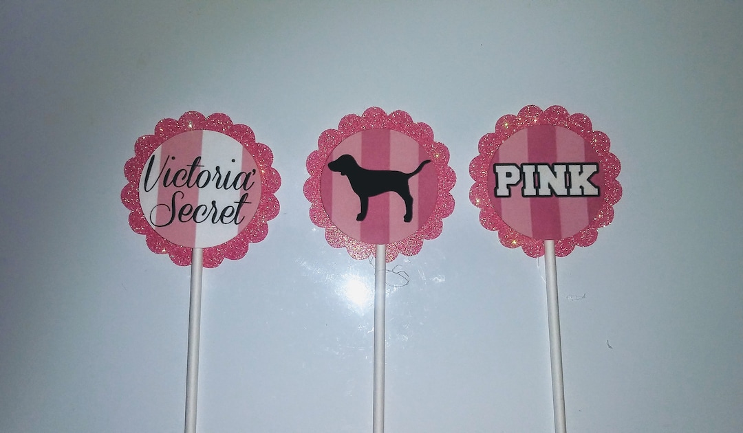 Victoria Secret Cupcakes Toppers/ Pink Cupcake Toppers/ Love Pink - Etsy
