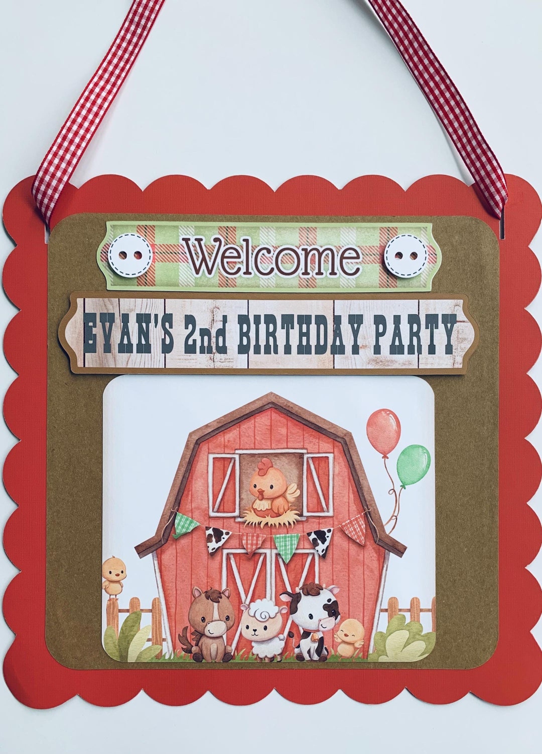 Farm Door Sign/ Farm Party Decorations/ Farm First Birthday - Etsy