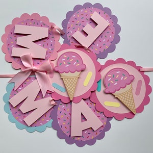Ice Cream Banner/ Ice Cream Decorations/ Ice Cream Party/ Ice Cream ...