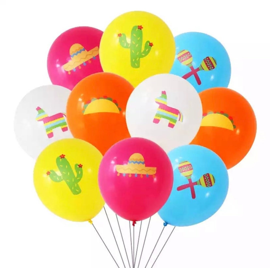 Fiesta Balloons/ Fiesta Party Decorations/ Mexican Balloons/ Mexican ...