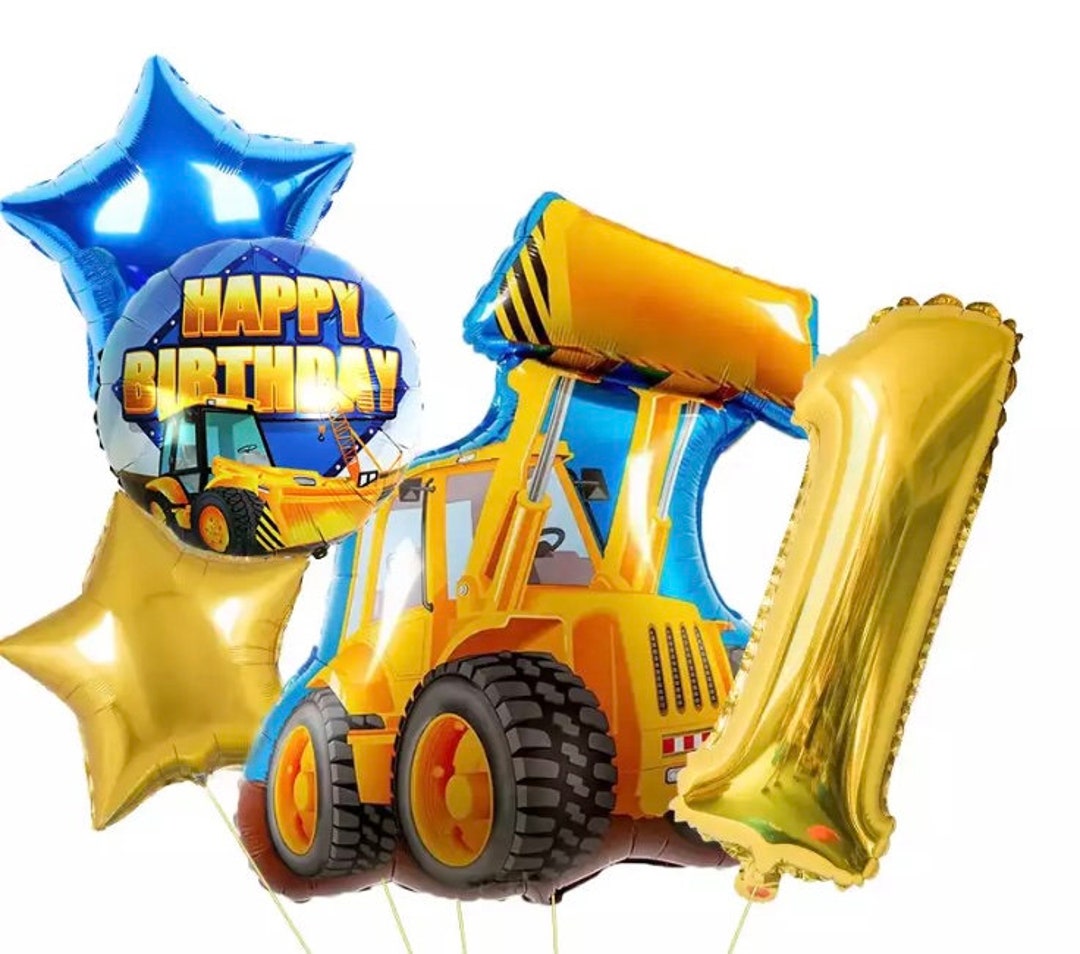 Construction Balloons Set/ Construction Party Decorations/ Construction ...
