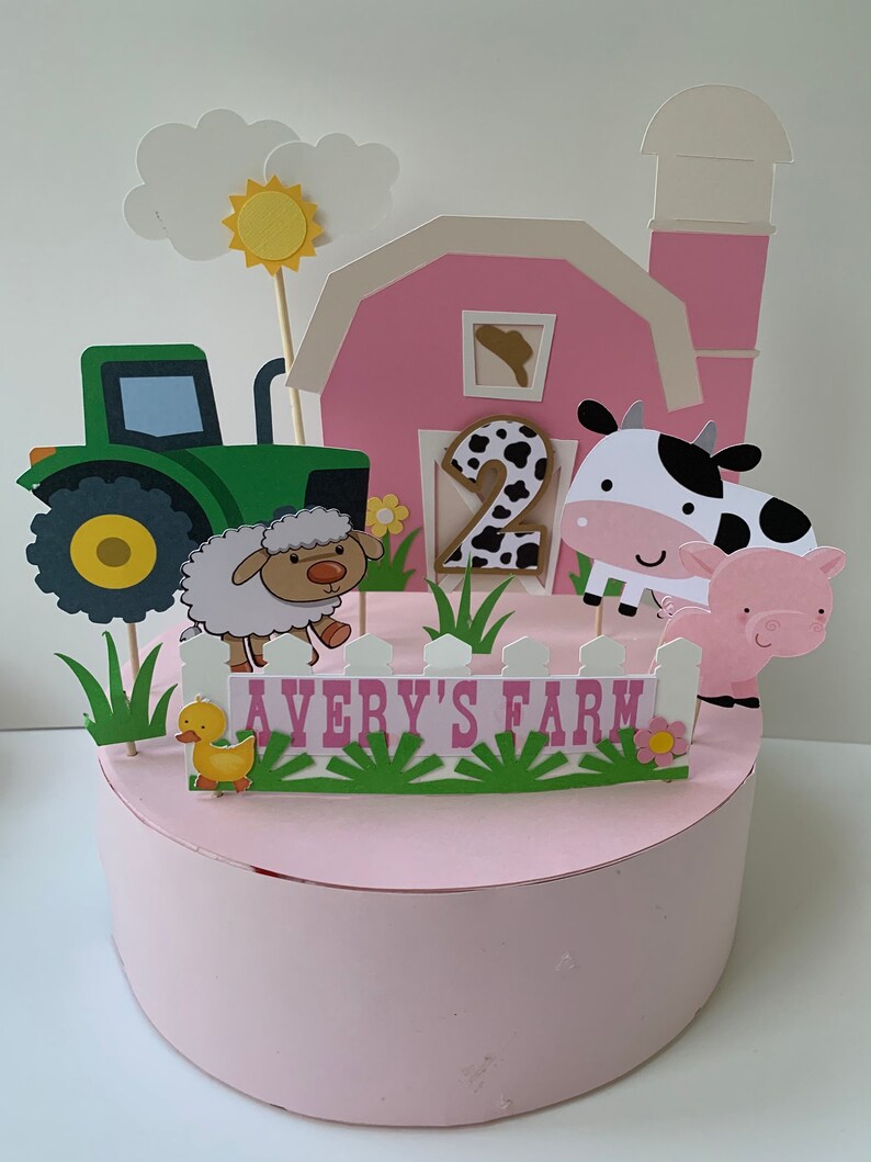 Farm Theme Cake Topper/ Farm Theme Party Decor/ Farm Theme - Etsy