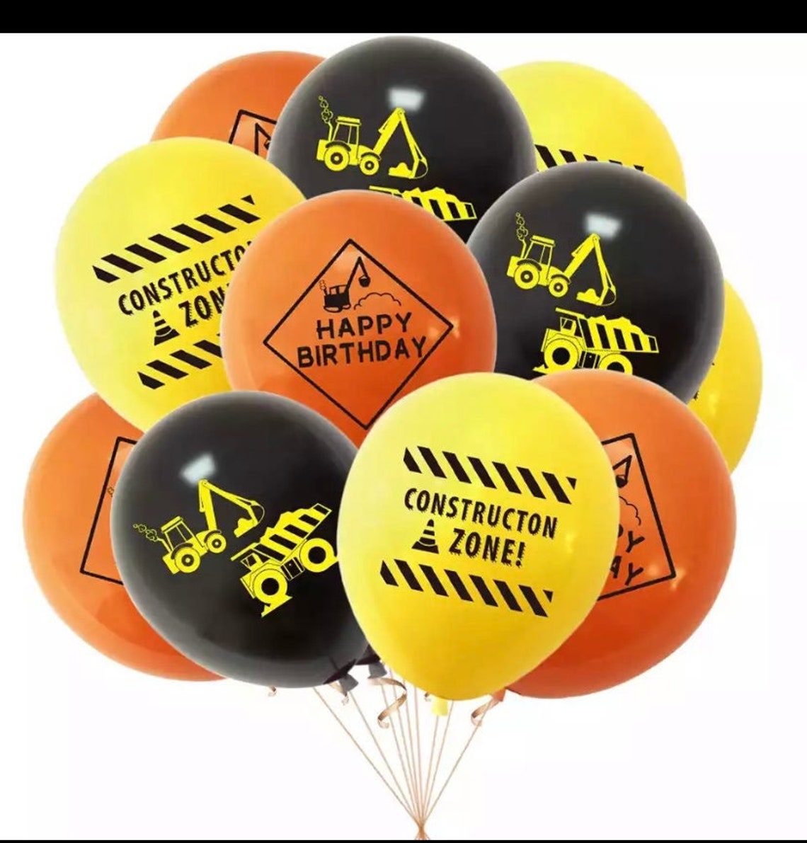 Construction Balloons/ Construction Party Decorations/ - Etsy