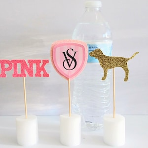 Victoria Secret Cupcakes Toppers/ Pink Cupcake Toppers/ Love Pink - Etsy