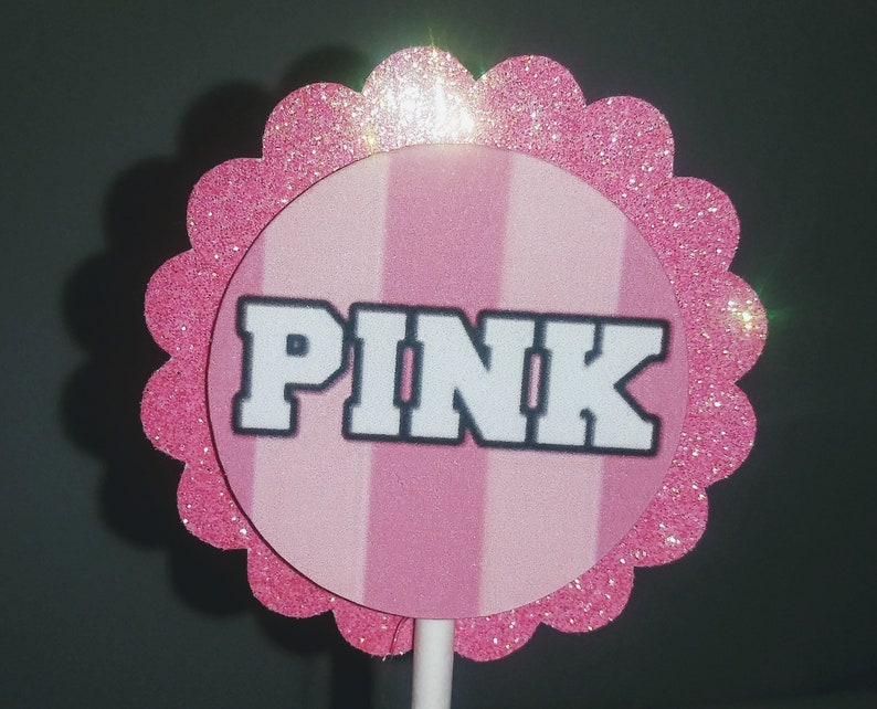 Victoria Secret Cupcakes Toppers/ Pink Cupcake Toppers/ Love Pink - Etsy